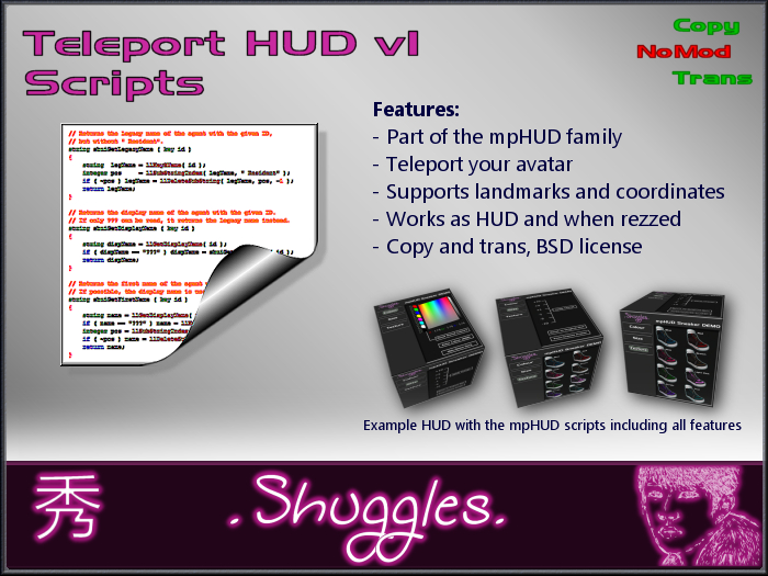 Second Life Marketplace - [.Shuggles.] Teleport HUD v1